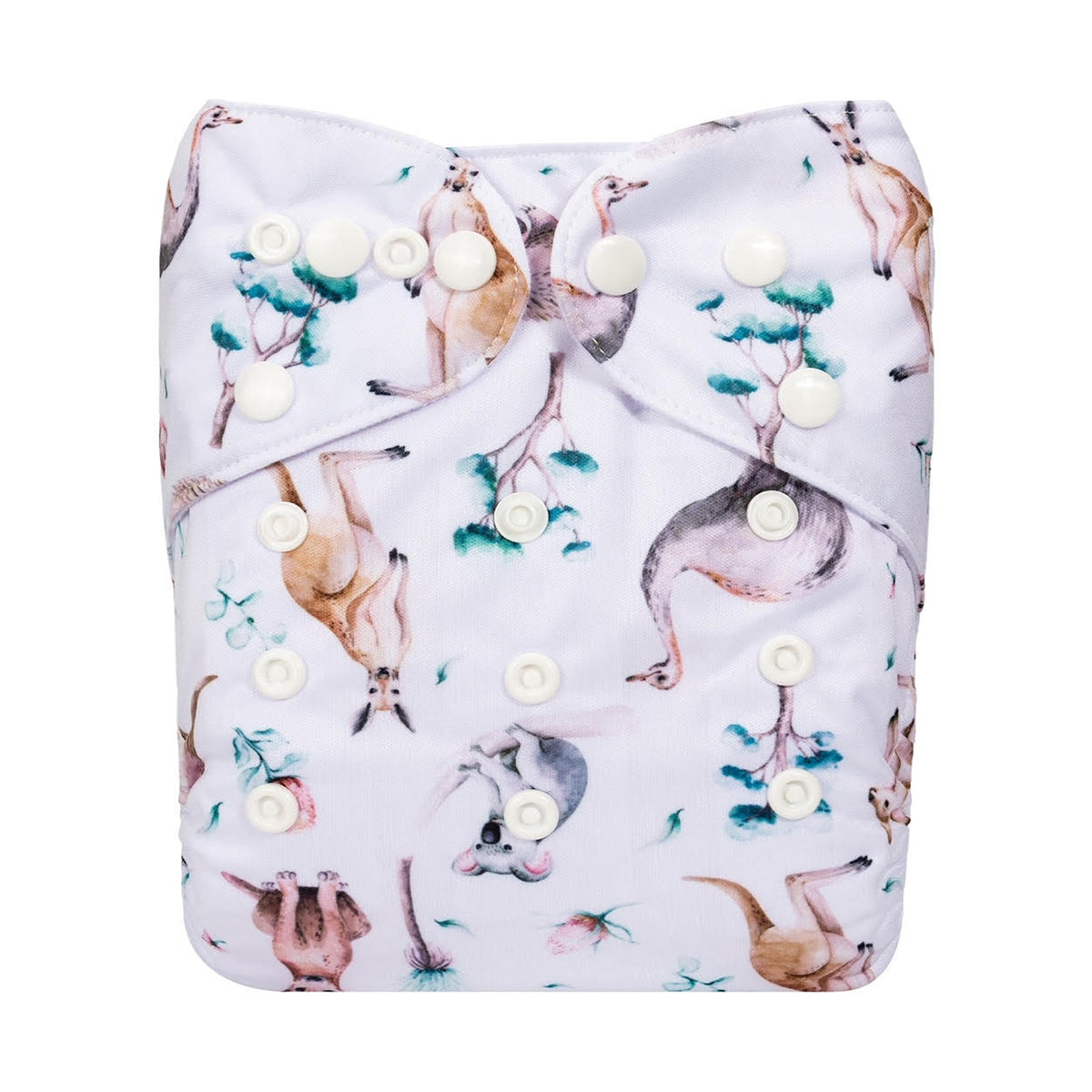 Lulu & Finn Australian Animals Print Modern Cloth Nappy – Nappy Box Co