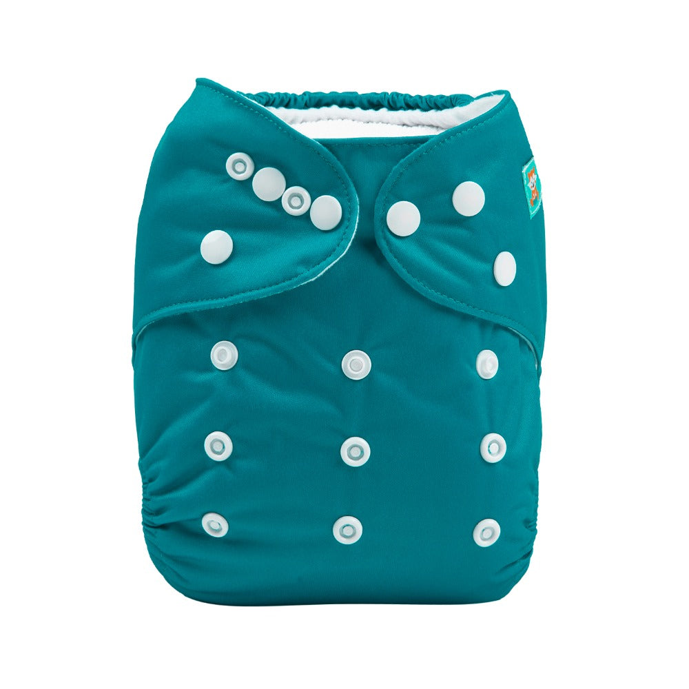 Alva Baby Solid Dark Cyan Modern Cloth Nappy – Nappy Box Co