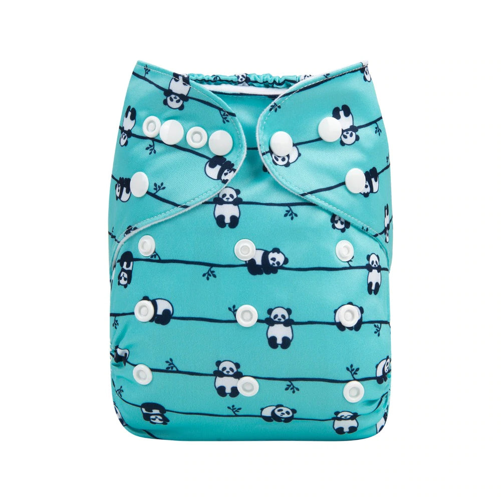 Alva Baby Cute Pandas Print Modern Cloth Nappy – Nappy Box Co