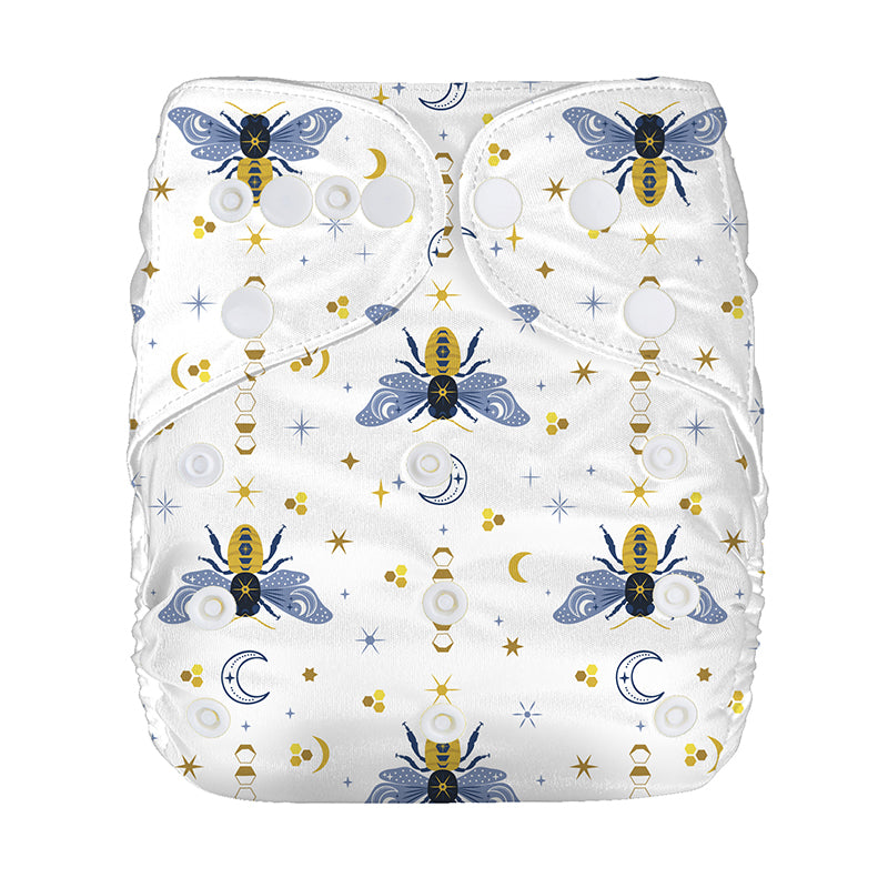 Lulu & Finn Celestial Bees Print Modern Cloth Nappy – Nappy Box Co