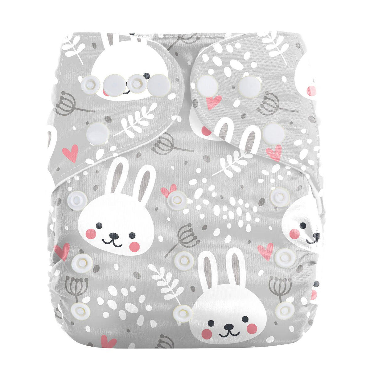 Lulu & Finn Cute Bunnies Print Modern Cloth Nappy – Nappy Box Co